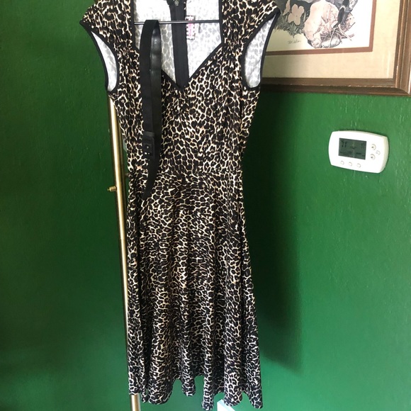 Dresses | Leopard Print Pinup Couture Heidi Swing Dress | Poshmark